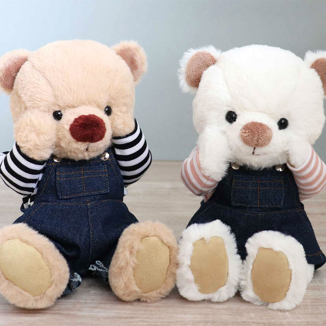 Striped T-shirt and Denim Overalls Set – TeddyBear Life