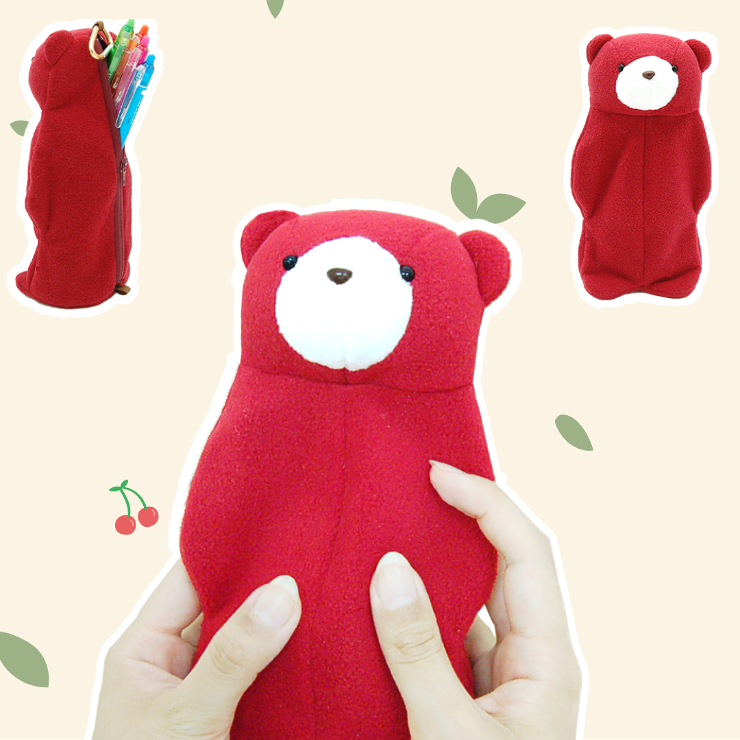Cherry Buddy Standing Bear Pen Case – Teddy Bear Life